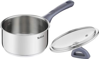 T-fal Daily Cook Stielkasserolle aus Edelstahl, 16 cm, 1 Liter, verst&auml;rkter Boden, geeignet f&uuml;r alle Herdarten einschlie&szlig;lich Induktion, hohe Leitf&auml;higkeit 