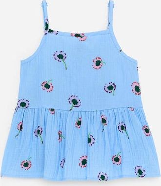 Arket Top Aus Baumwollmusselin -Blau