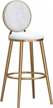 Generic Samtbesetzte Barhocker in Tresenh&ouml;he mit Metallbeinen, Barst&uuml;hle f&uuml;r K&uuml;cheninsel, Esszimmer und Kneipe