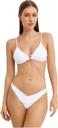 Beach Bunny Femme, Maillots de bain, Blanc, Taille: 38 FR Daryn Triangle Top