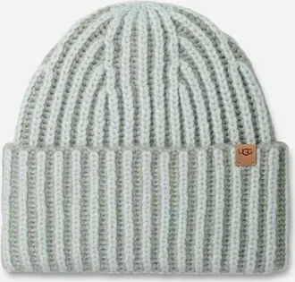 UGG Dicke geflochtene Beanie für Damen in Grey Mist Multi, Größe Acrylmischung