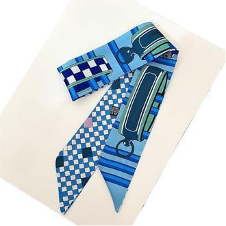 Generico &Eacute;charpe l&eacute;g&egrave;re en soie imprim&eacute;e pour femme, accessoire d&eacute;t&eacute; &agrave; porter au cou et au sac, C159-3, 85x5cm