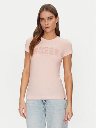 Guess T-Shirt W5GI04 J1314 Rosa Slim Fit