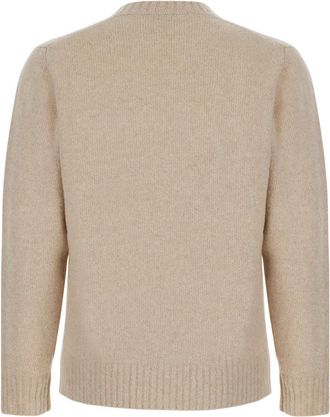 KANGRA Wool Blend Crew Neck Sweater - Beige