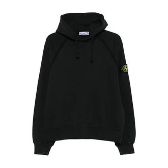 Stone Island Homme, Sweatshirts et sweats &agrave; capuche, Noir, Taille: S Felpa Sweat &agrave; capuche