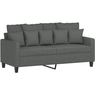 vidaXL 2-Sitzer-Sofa Dunkelgrau 140 cm Stoff - Vidaxl