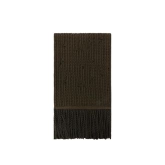 Roberto Cavalli Homme, Accessoires, Vert, Taille: ONE Size Ribbed-Knit Wool Scarf