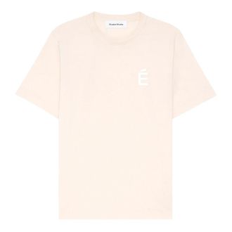 Études Studio Homme, Tops, Rose, Taille: M T-shirt en Coton à Manches Courtes avec Logo