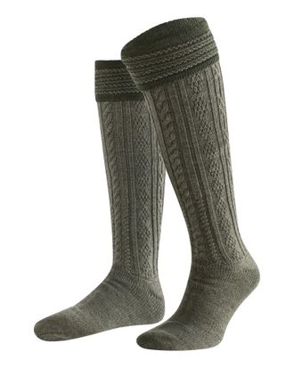 Gottseidank Unifarbene Trachtenstr&uuml;mpfe mit Zopfmuster in