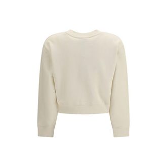 Maison Kitsun&eacute; Womens Beige Cotton Sweatshirt Clothing