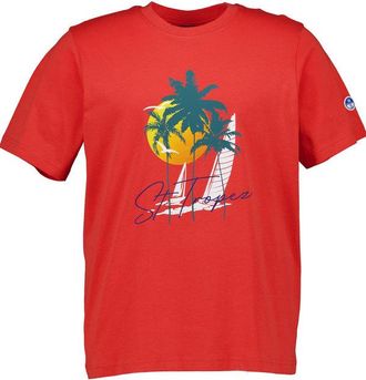 North Sails Herren T-Shirt rot Baumwolle