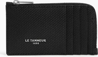 Le Tanneur Porte cartes large zipp&eacute; Lucien en cuir signature T