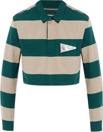 Emporio Armani Femme, Tops, Vert, Taille: 40 FR Polo Court avec Patch