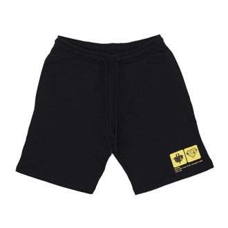 Iuter Schwarze Sweatshorts mit elastischem Bund und Taschen - - Shorts - Herren - Schwarzk - M