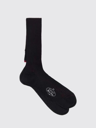Gallo Chaussettes hautes c&ocirc;tel&eacute;es en m&eacute;lange de laine et de coton avec logo imprim&eacute; sur le pied