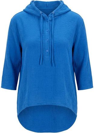 Angel Of Style Longbluse Bluse A-Linie Musselin Kapuze