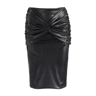 Elisabetta Franchi Femme, Jupes, Noir, Taille: 44 FR Jupe mi-longue avec central