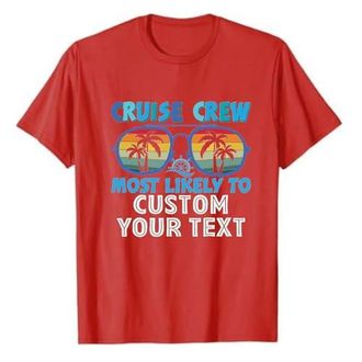 Generic T-shirt de croisi&egrave;re pour femme 2025 avec motif graphique pour sortir, d&eacute;contract&eacute;, haut de sport, t-shirt d&eacute;t&eacute; &agrave; col rond, coupe ample, mignon voyage