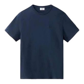 Woolrich Cotton Sheep Tee Blau - - Tops - Herren - Blau - L