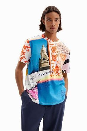 Desigual TS_Lucas T-Shirt, Finition du mat&eacute;riau, Medium Hommes