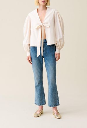 Claudie Pierlot Blouse col V &agrave; nouer