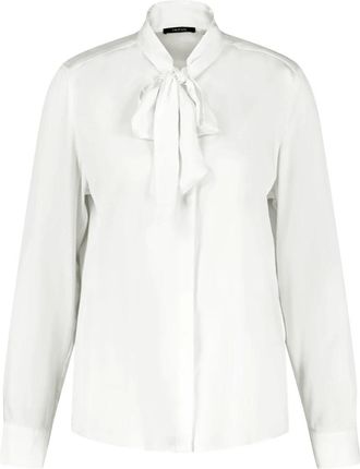 Taifun Femme, Blouses et Chemises, Blanc, Taille: 38 FR Bluse mit Schleifenkragen