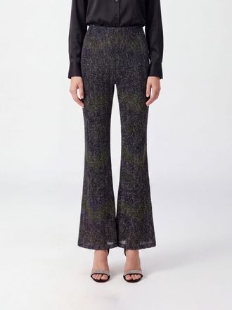 Missoni Pantalon &eacute;vas&eacute; taille haute en jersey de lurex &agrave; motifs