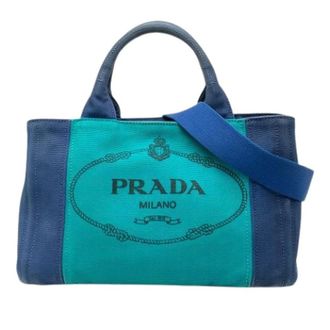 Prada Pre-owned Canvas Satchel - Femme - Pre-owned - Bleu - Taille: ONE Size