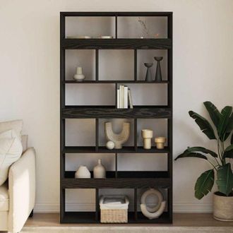 vidaXL Vidaxl - Biblioth&egrave;que Ch&ecirc;ne noir 100 x 33 x 187,5 cm Bois ding&eacute;nierie