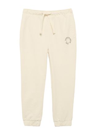 s.Oliver Unisex Jogginghose aus Sweat mit kleinem Print-Detail helles Sand 128