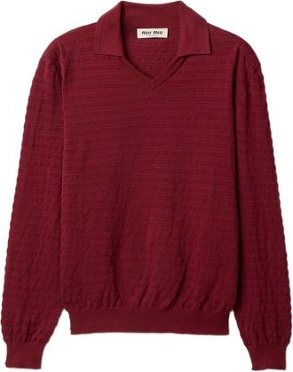 Miu Miu V-neck Cotton Sweater