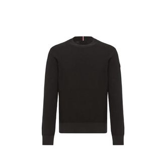 Moncler Pull &agrave; col rond en maille de coton