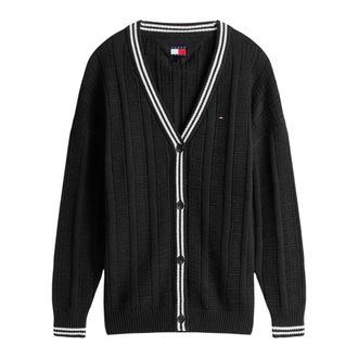 Tommy Jeans Damen, Strickwaren, Schwarzk, SGröße