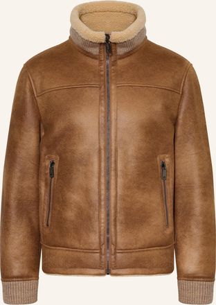 Milestone Jacke Msriano In Lederoptik beige
