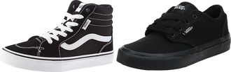 Vans Jungen Atwood Canvas Sneaker, Schwarz, 39 EU Unisex Kinder Filmore Hi Suede/Canvas Suede Black White
