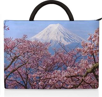 TropicalLife Spring Japan Mt Fuji Housse pour ordinateur portable de 13 à 17 pouces Japon Main Sacoche pour ordinateur portable Mallette Messenger Sac de transport
