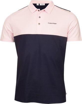 Calvin Klein Poloshirt f&uuml;r Herren, Mit Kragen (Marine/Pink)