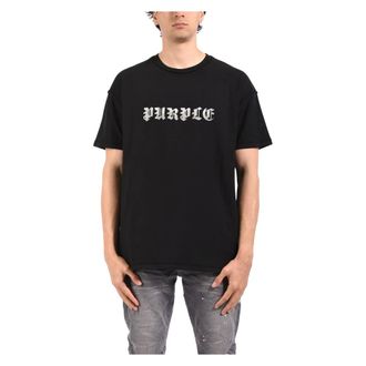 Purple Homme, Tops, Noir, Taille: S Taped Gothic P Tee