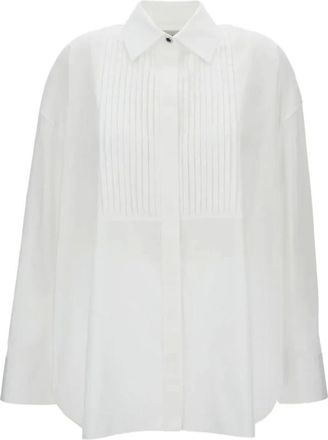 Golden Goose Femme, Blouses et Chemises, Blanc, Taille: 40 FR Over Shirt With Pleated Bib