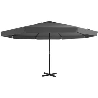 vidaXL Parasol avec m&acirc;t en aluminium 500 cm Anthracite