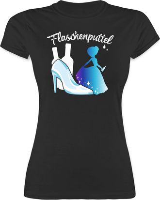 Shirtracer Shirt Damen - JGA Junggesellenabschied Frauen - Flaschenputtel I Flaschen Puttel M&auml;delsabend I Saufprinzessin I Malle Party Trinken I Saufen - XL - Sc