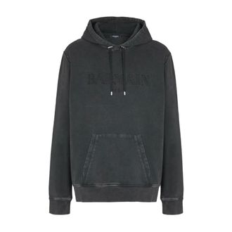 Balmain Homme, Sweatshirts et sweats &agrave; capuche, Gris, Taille: L Sweat &agrave; capuche vintage brod&eacute;