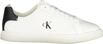 Calvin Klein Femme, Chaussures, Blanc, Taille: 37 EU Bianco Polyurethane Baskets