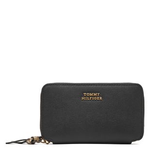 Tommy Hilfiger Geldb&ouml;rse Tommy Hilfiger Th Leather Med Za Wallet AW0AW18939 Schwarz