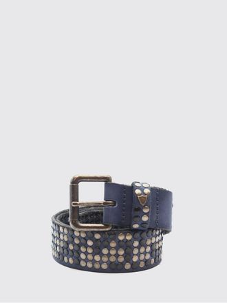 HTC Ceinture en cuir avec broderies artisanales et boucle &agrave; logo