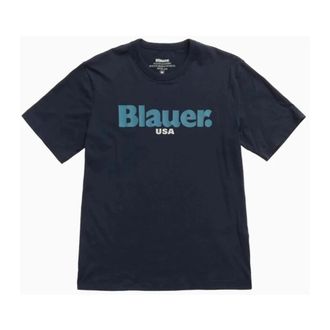 Blauer Blau Maxi Logo T-shirt Herren - - Tops - Herren - Blau - S