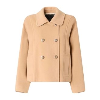 Pinko Double-Breasted Coats - - Coats - Damen - Beige - M