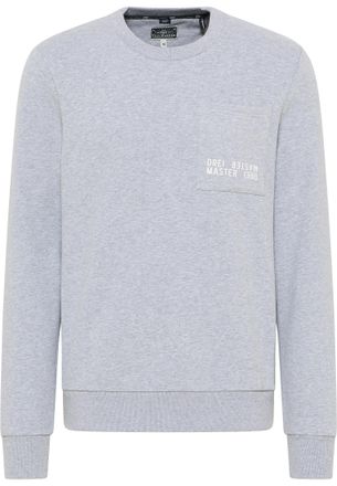 Dreimaster Dreimaster Sweatshirt mit Rundhals Herren Hellgrau Melange
