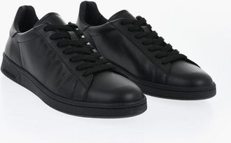 Dsquared2 Solid Color Leather BOXER Low Top Sneakers with Tone on Tone size 39