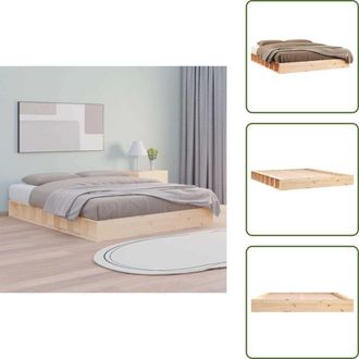 vidaXL Vidaxl - Cadre de lit sans matelas 180x200 cm bois massif - Cadre De Lit - Cadres De Lit - Lit - Cadre De Lit En Bois